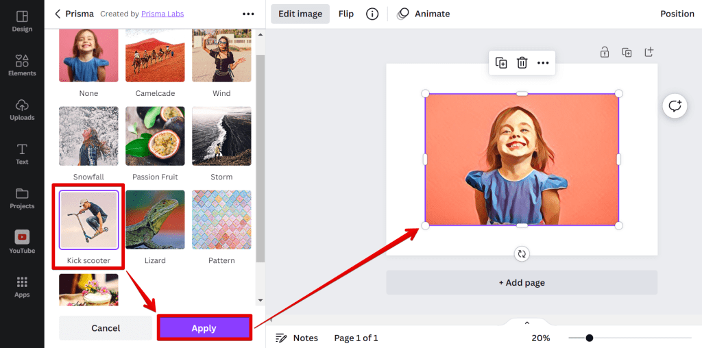 How to turn a picture into a cartoon on canva